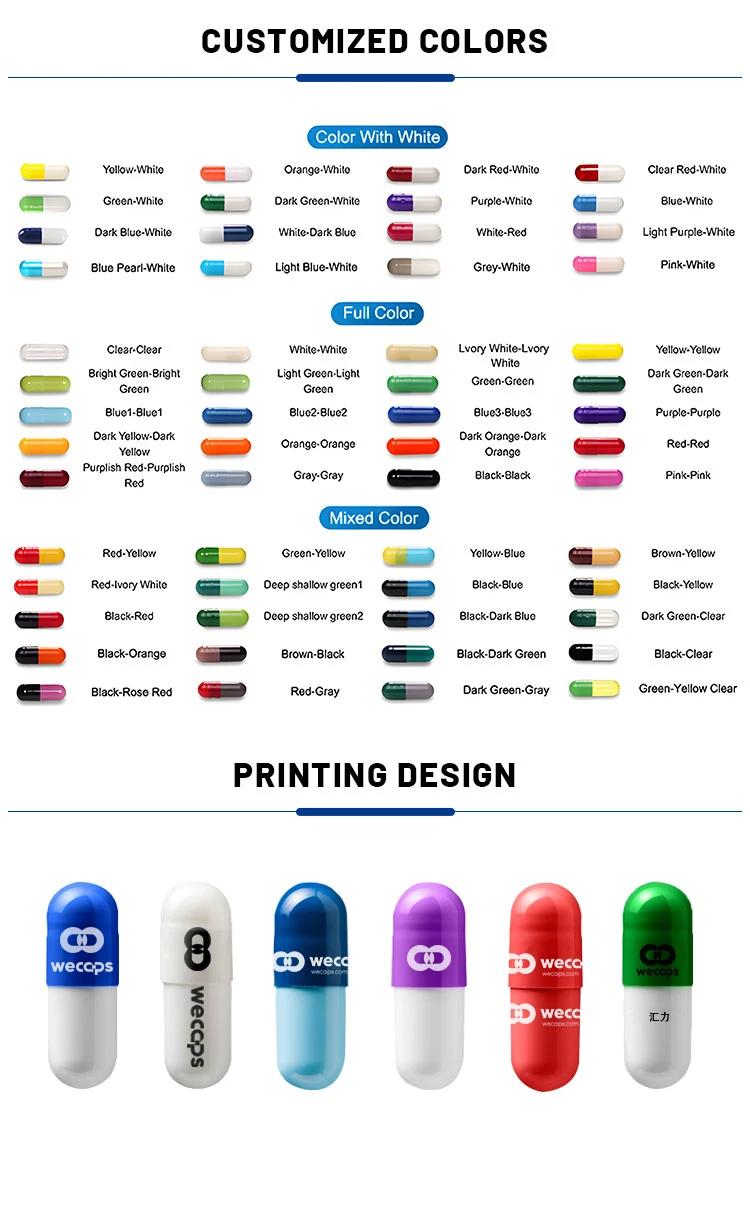 Wecaps Empty Pill Capsules Gelatin Capsules Custom Printed Capsules ...