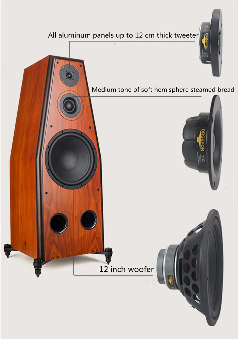 GL-012 Orsefon 12 Inch HIFI Loudspeaker, 220W/8 Ohm, Four-Way Audio ...
