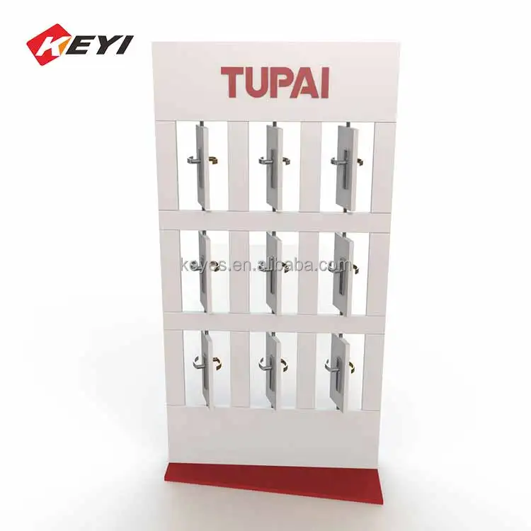 Custom Store Retail Pos Wooden Door Lock Display Stands