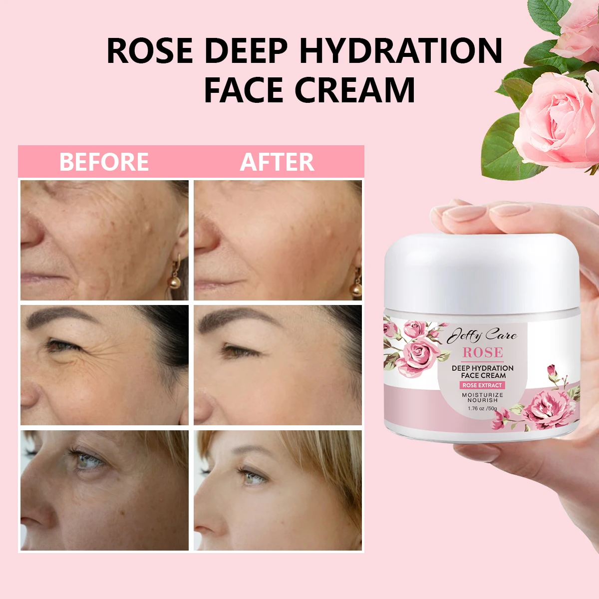Custom Natural Rose Skin Care Set - Anti Aging & Lightening