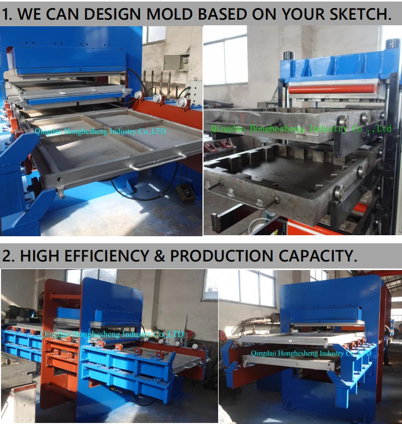 Rubber Tile Compression Molding Press for Rubber Mat Vulcanizing ...