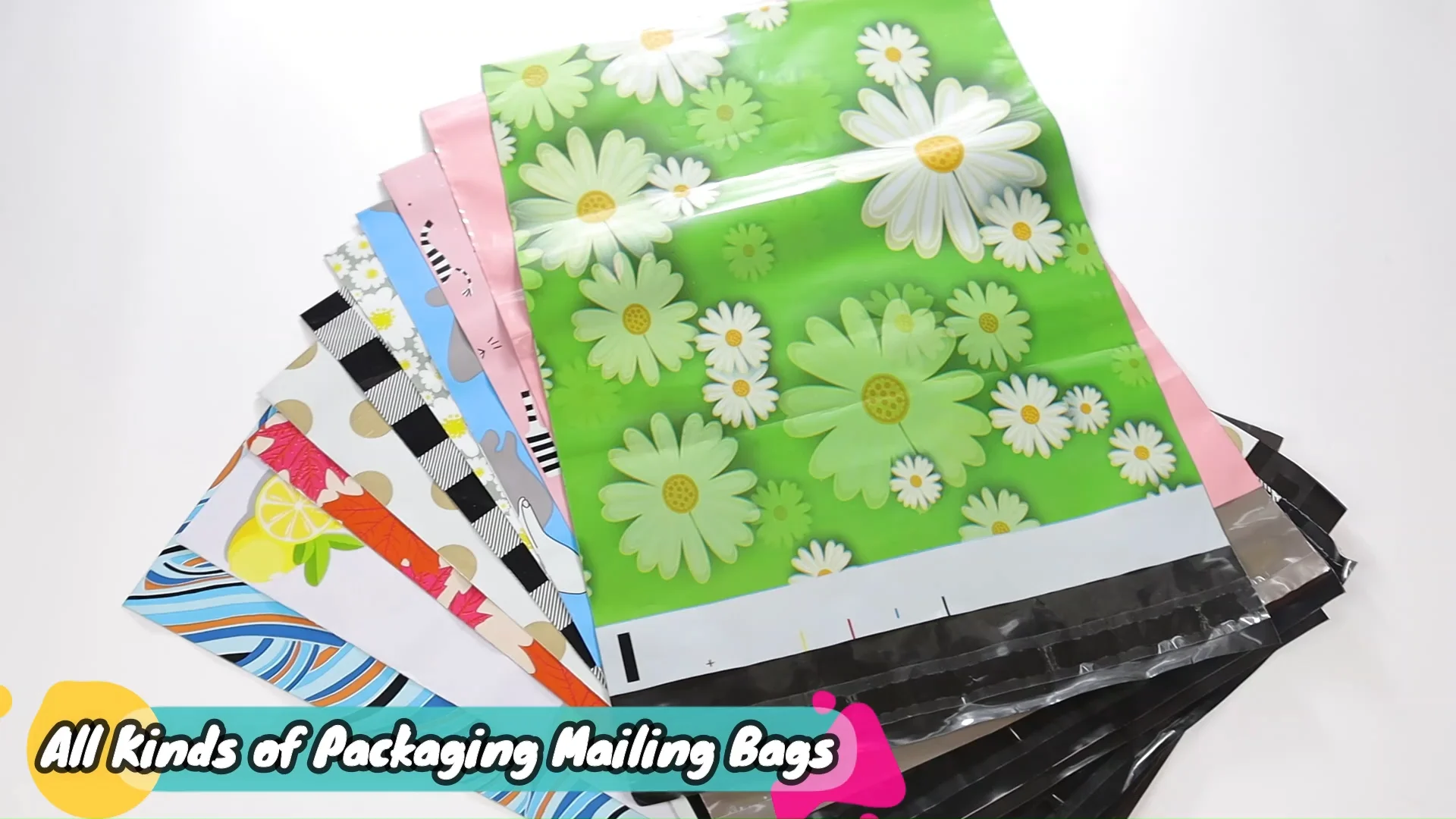 Wholesale Blank Logo Black Plastic Shipping Satchels Courier Mailer ...