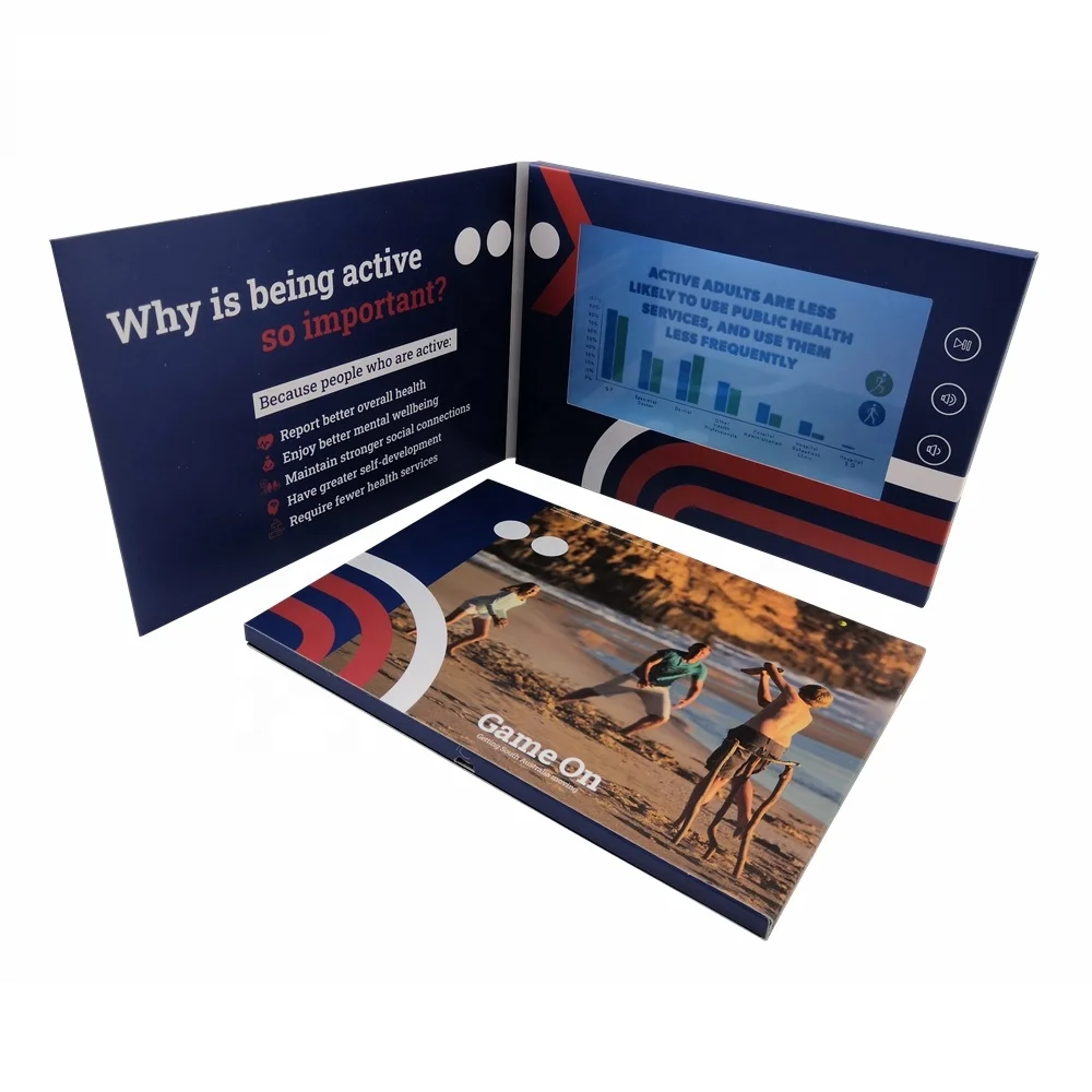 Top Selling Paper Material Video Brochure Business Greeting Card Mailer ...