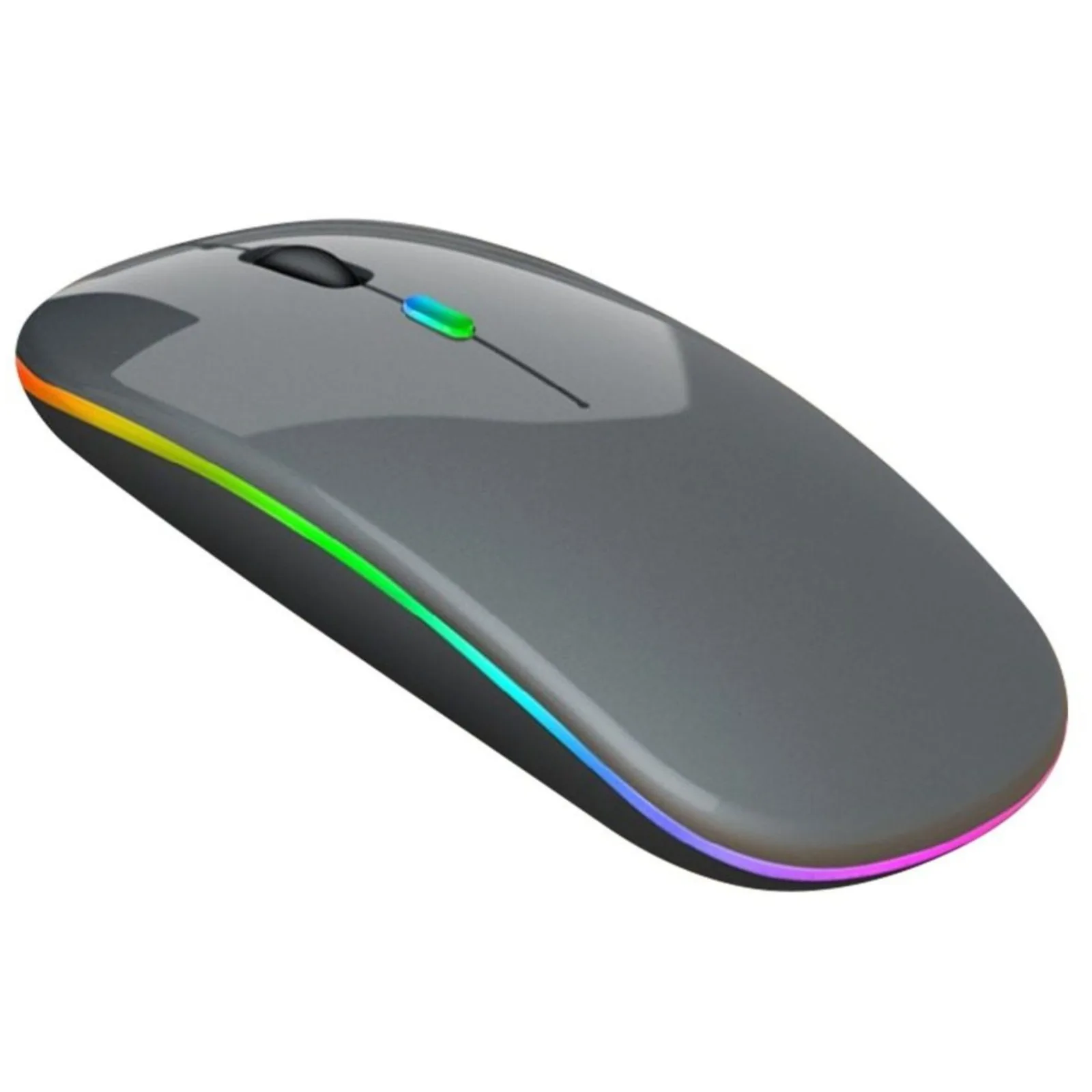 New Ultra-thin Mini Wireless Mouse Silent Mute Rechargeable Led ...
