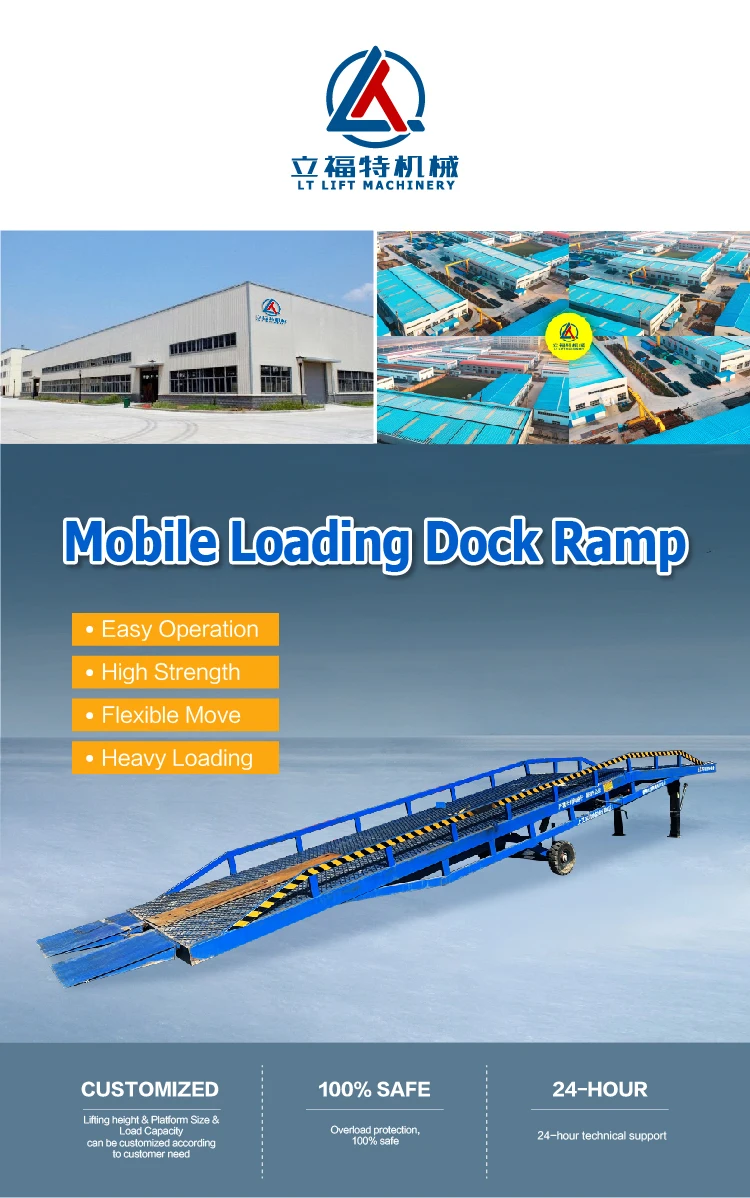 20T Hydraulic Mobile Container Loading Ramp - Durable & Efficient