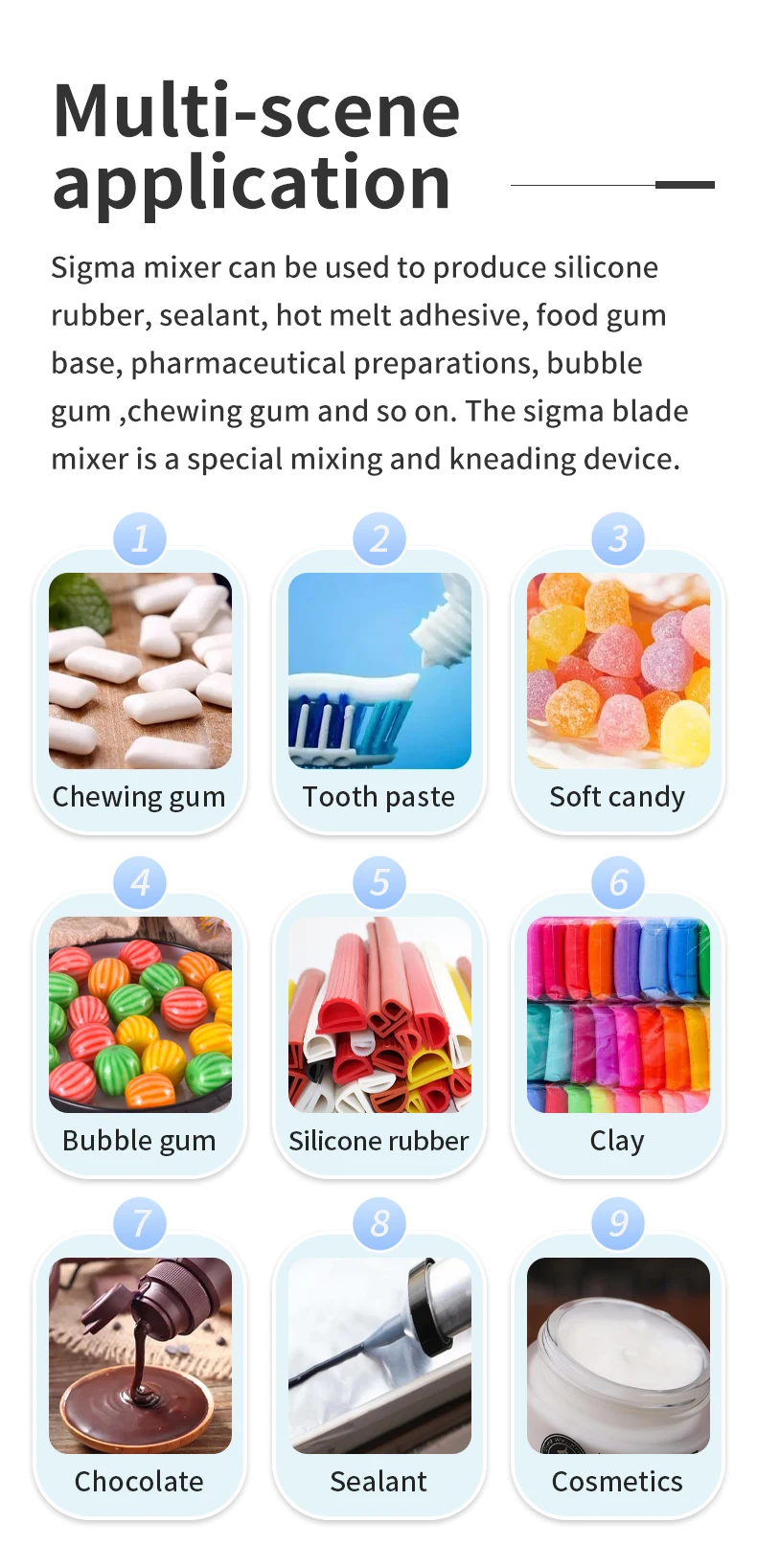 Efficient Mixing with Clay Putty Chewing Gum Aluminum Paste