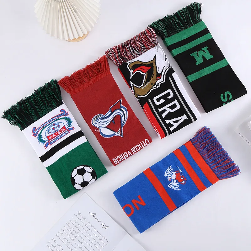 Custom Design Promotional Acrylic Football Fan Scarf