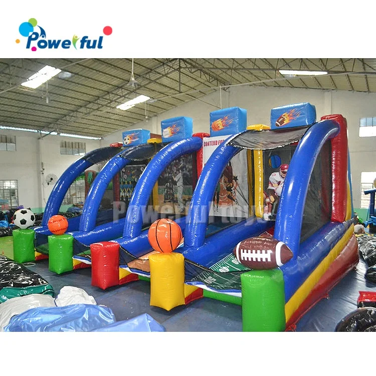 Customized Size Inflatable Interactive Game Adult 4 in 1 Carnival Games ...