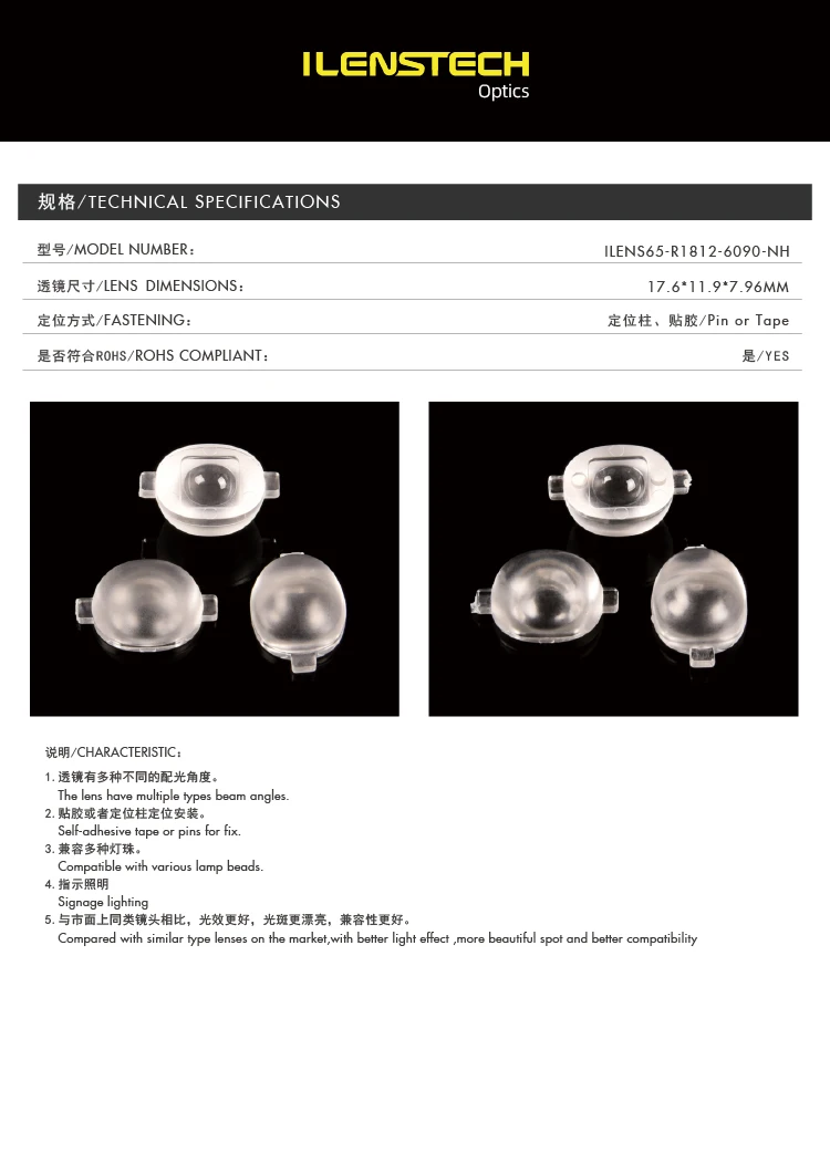 ILENSTECH LED Lenses - High Efficiency Lighting Solutions