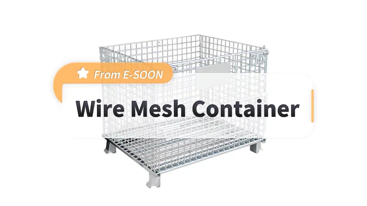 Custom Size Foldable Stacked Wire Mesh Container Collapsible Storage ...
