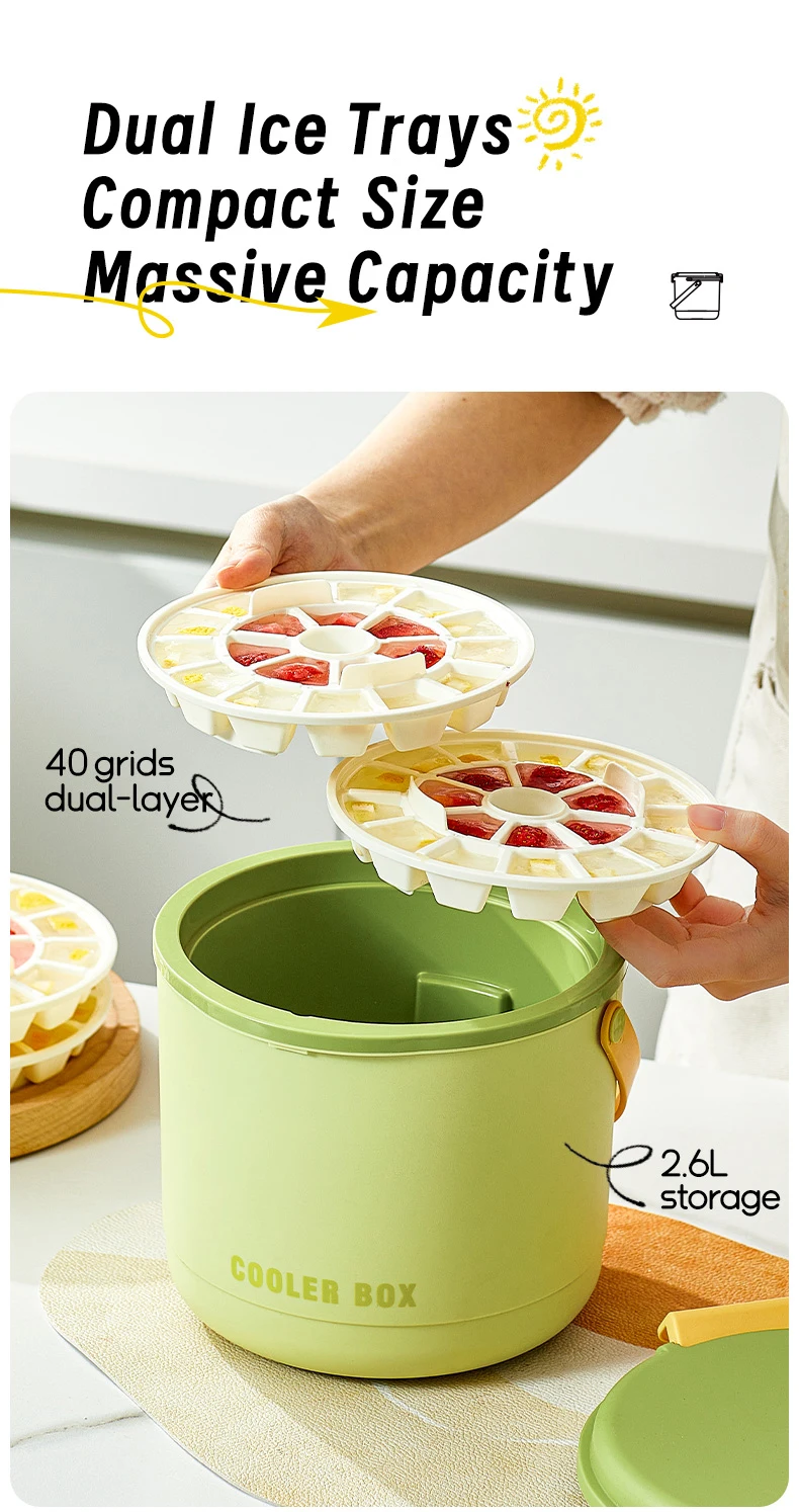 Outdoor Ice Storage Easy Release Freezer Ice Cube Tray Mold Maker ...