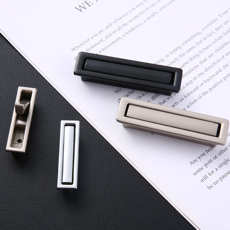 Zinc Alloy Closet Handle Simple Recessed Fastener Cabinet Door Closet ...