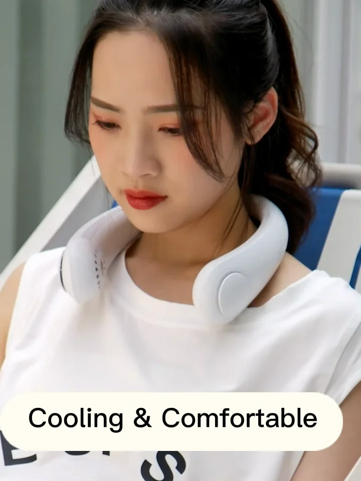 Portable Neck Fan Hands Free Bladeless Fan 4000 Mah Battery Operated ...