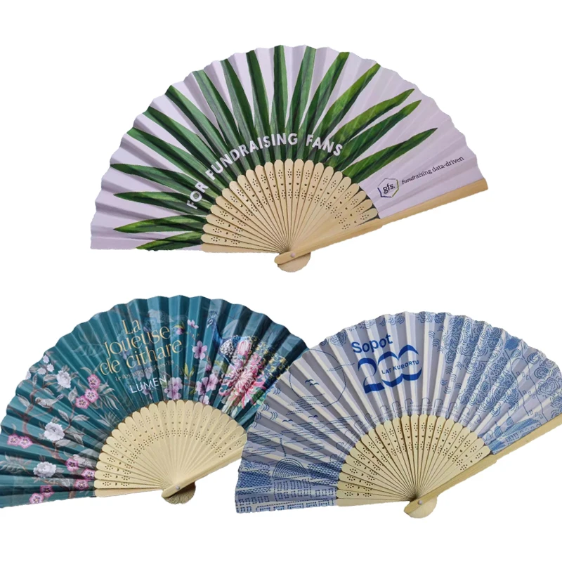 Alibaba.com: Custom Printed Bamboo Paper Folding Hand Fan, Promotional ...