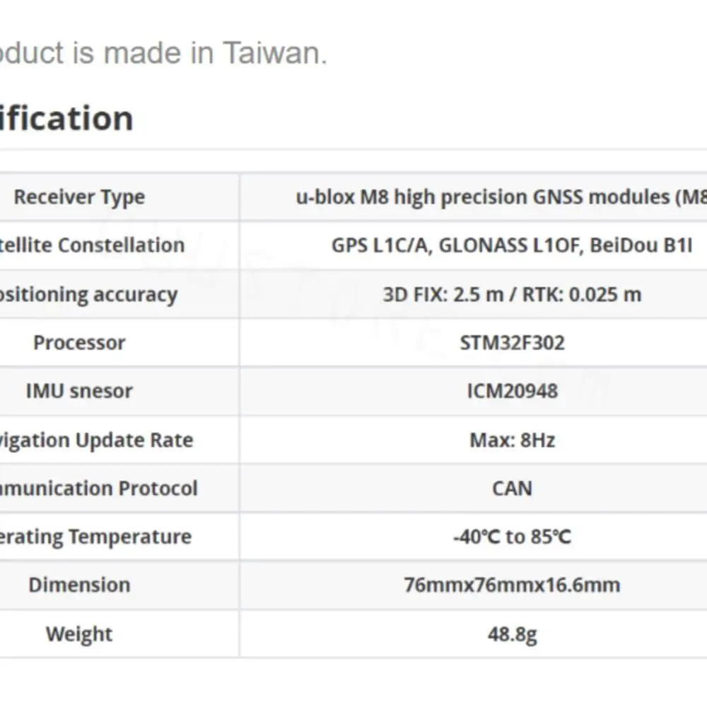 HEX Here3+ Navigation Module for Hex Pixhawk2 Flight Controller