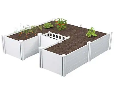 New Design White Vinyl Garden Planter Box Plastic Planting Bed - Buy ...