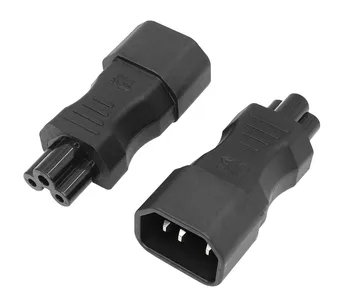 Iec Male Female Connector Ac Plug C14 To C5 Power Plug Adapter 10a Ac ...