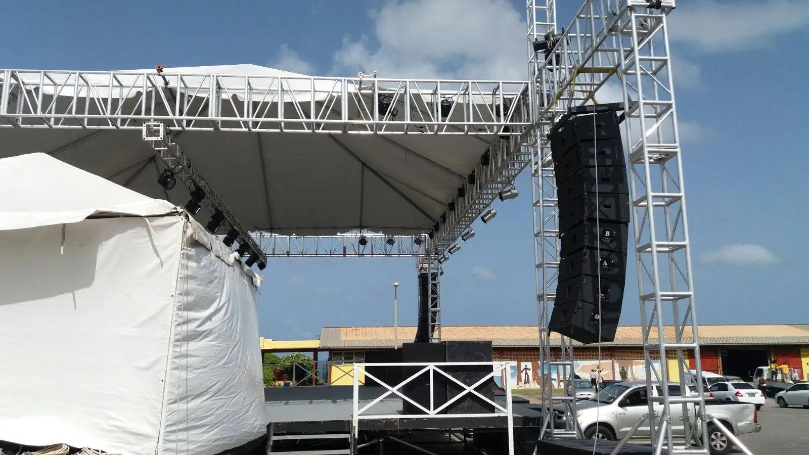 Line Array Speaker System - TI PRO AUDIO LA-2122 Double 12" Wood ...