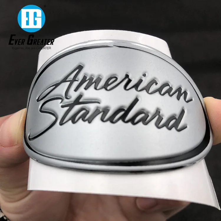 3D Chrome Logo Stickers - Customizable Business Promotions
