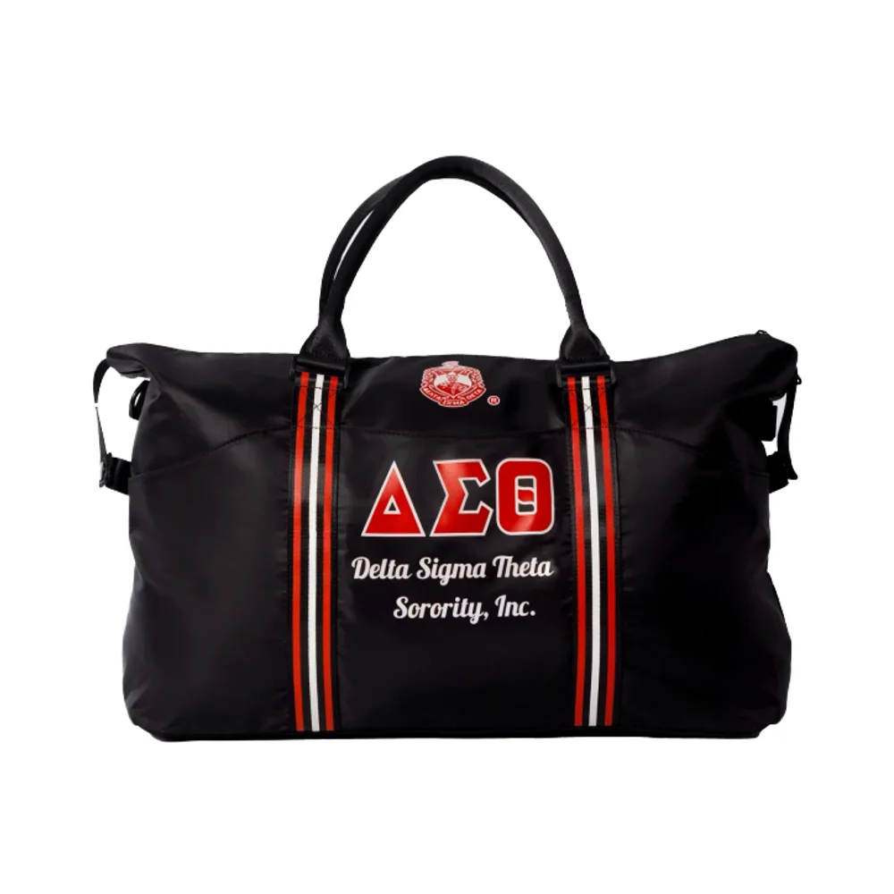 Delta Sigma Theta Luxury Nylon Trolley Rolling Duffel Bag - Lightweight ...