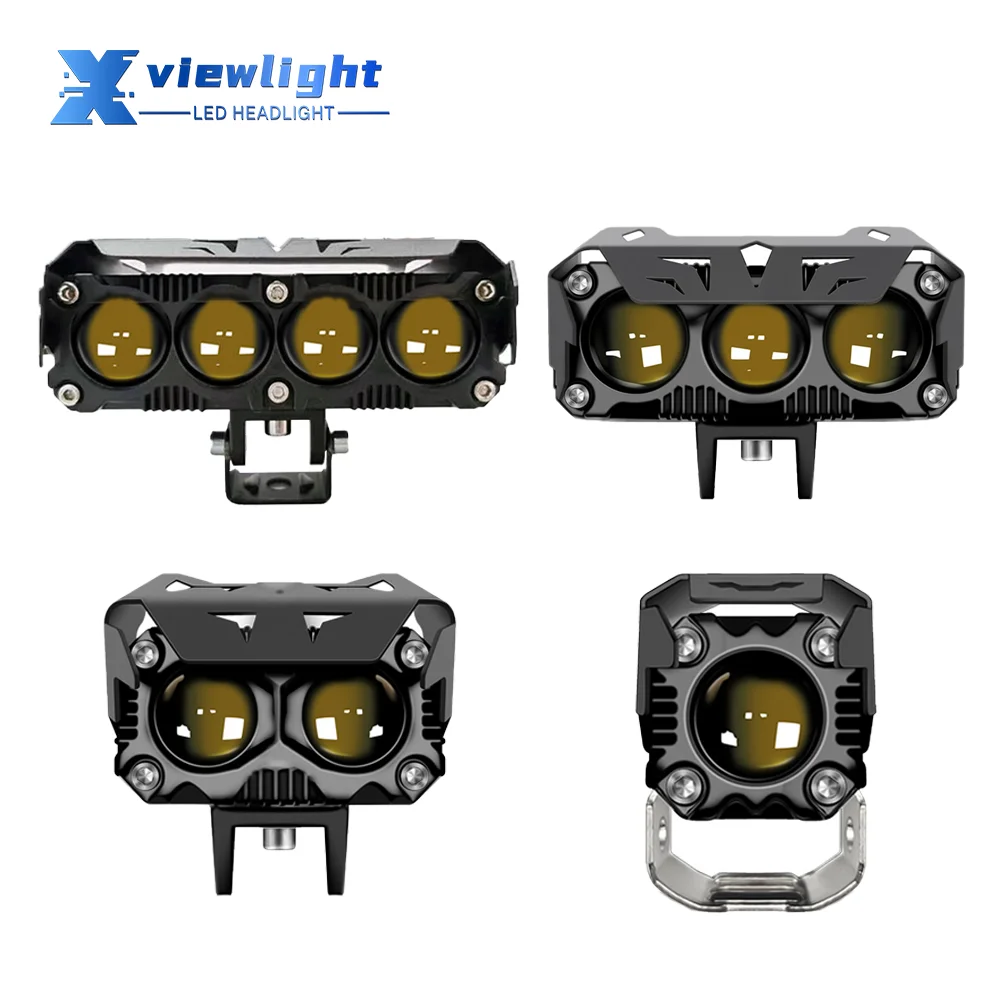 Wholesale 30w 60w Motorcycle Lighting System Dual Color 50w Led Auxiliary Lights Mini Spot ...