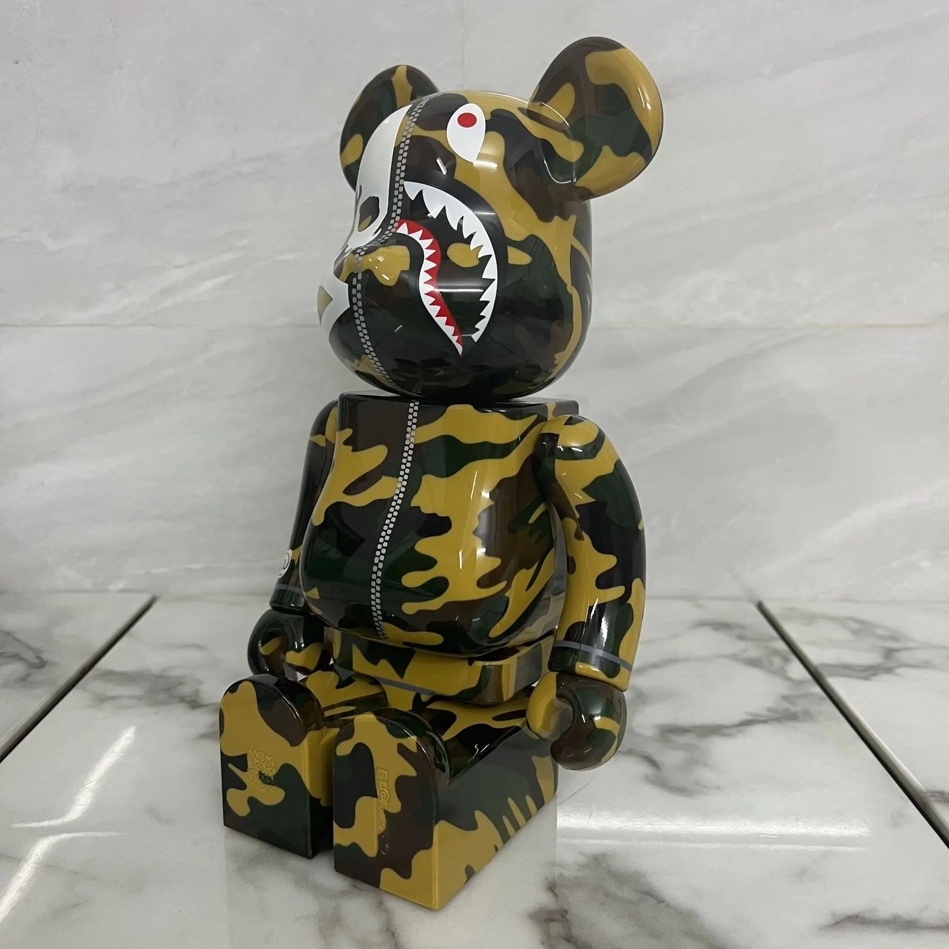 28cm Bearbrick 400% Camouflage Shark Bape The Joints Rattle Companion ...
