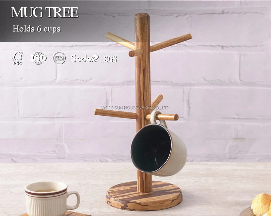 Woodsun Bamboo Mug Tree Cup Holder For Sale – woodsun