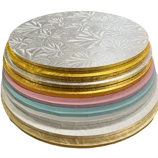 Wholesale High Quality Golden Round Shape Cake Cardboard Disposable ...