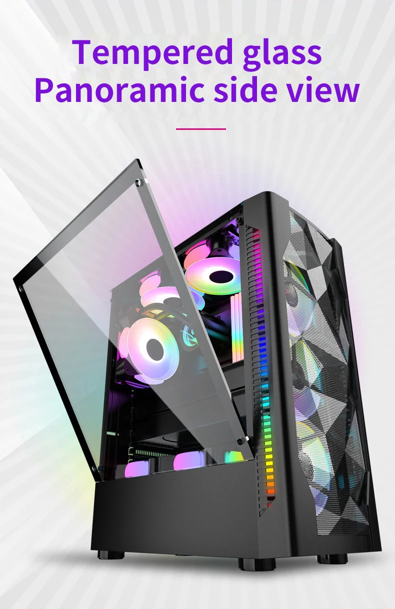Lovingcool Gaming Pc Case ATX ITX M-ATX Mid Tower Gamer Cabinet ...