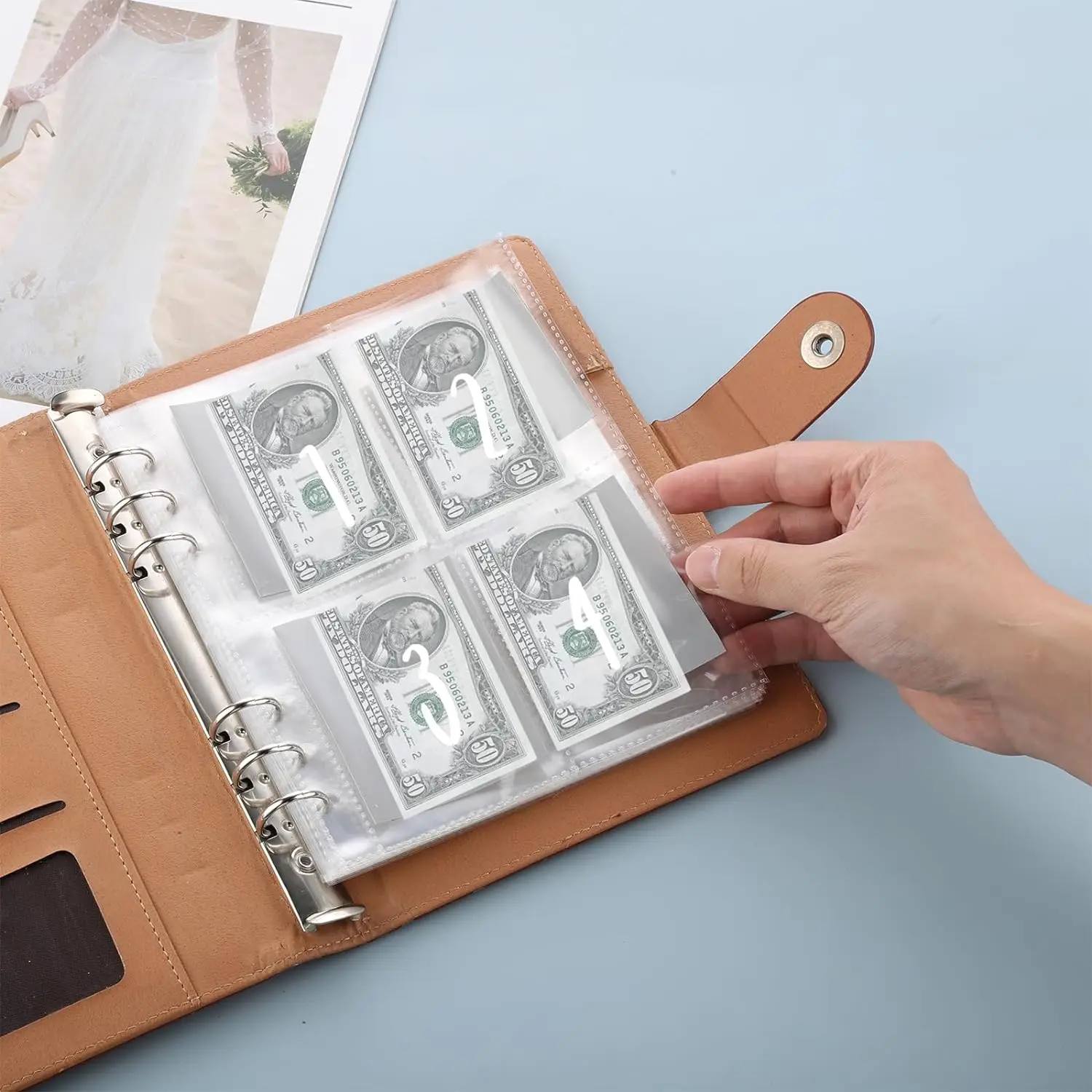 Pu Leather Money Saving Challenge Binder Easy And Funny Way To Save ...