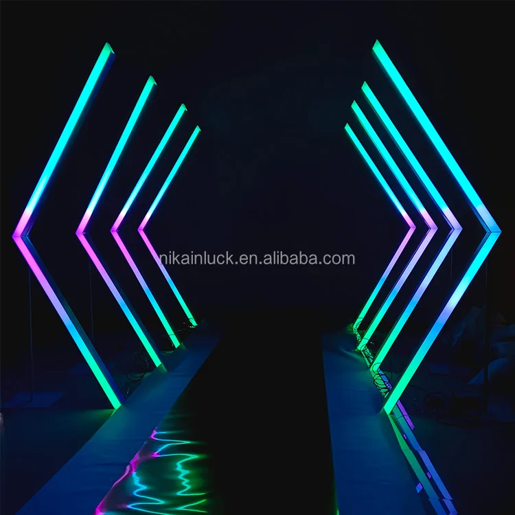 NIKA New Arrival Round Frame LED Wedding Arch Marquee Light Glow Tunnel ...