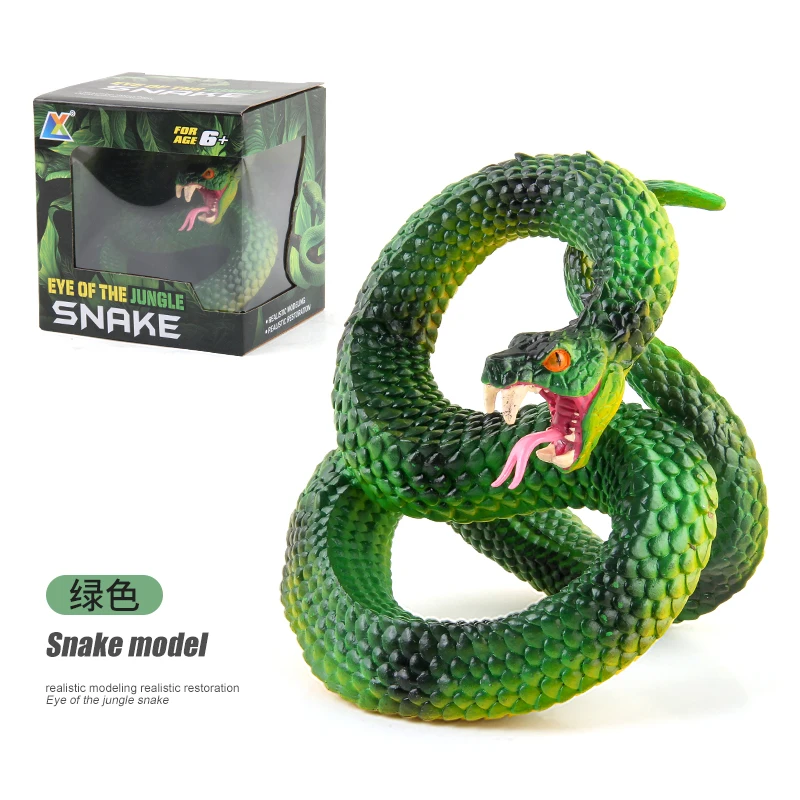 Plastic Simulation Wild Animal Action Figures Snake Models Toy Kids ...