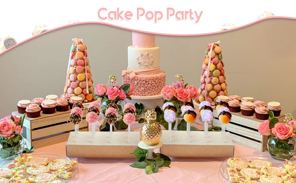 Portable Cake Pop Packaging Holder Boxes - Lollipop Display Stand with ...