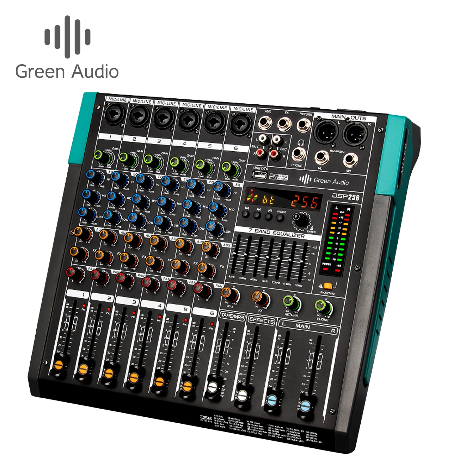 GAX-PA6 Professional Audio Mixer - 6 Mono Channels