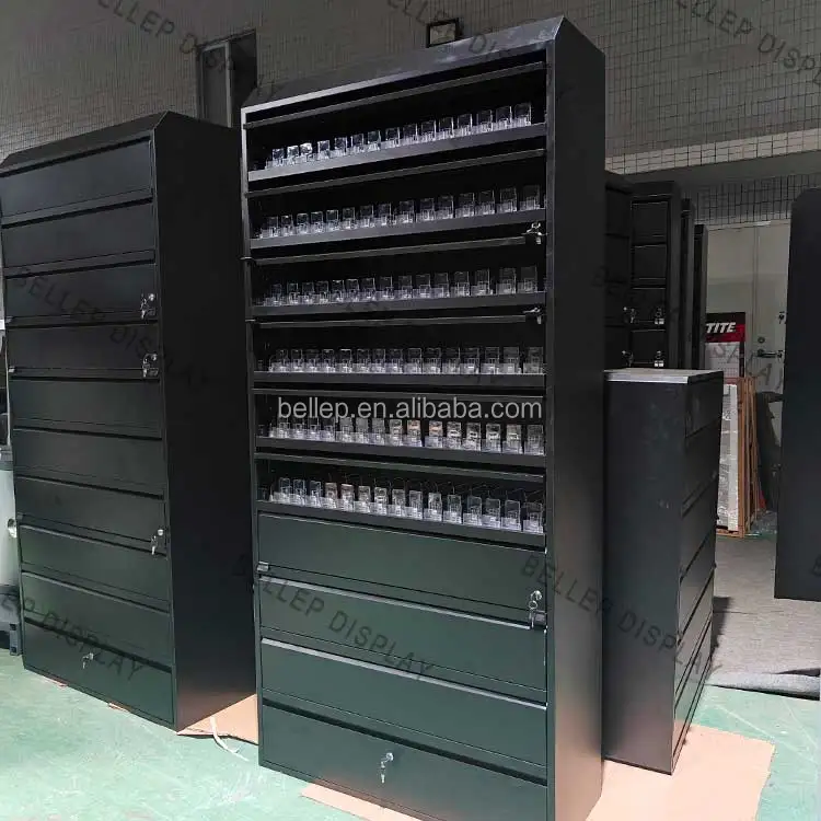 Lockable Cigarette Display Rack - Modern & Secure Design