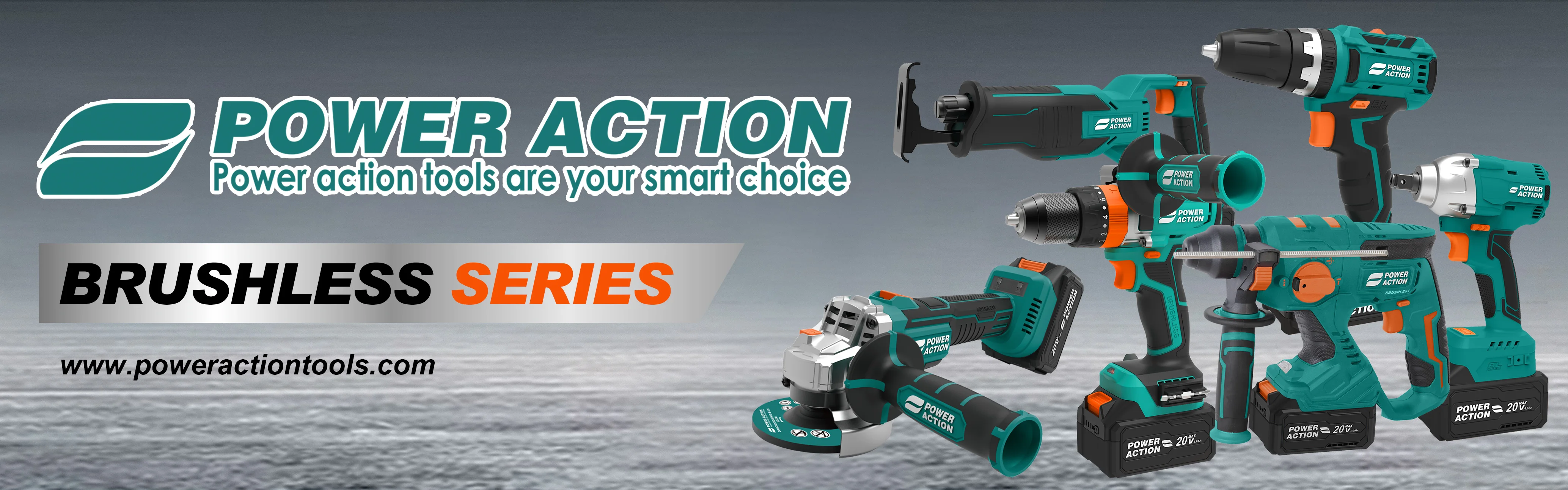 Power Action Electric DC20V 4.0ah Cordless Brushless Grinder