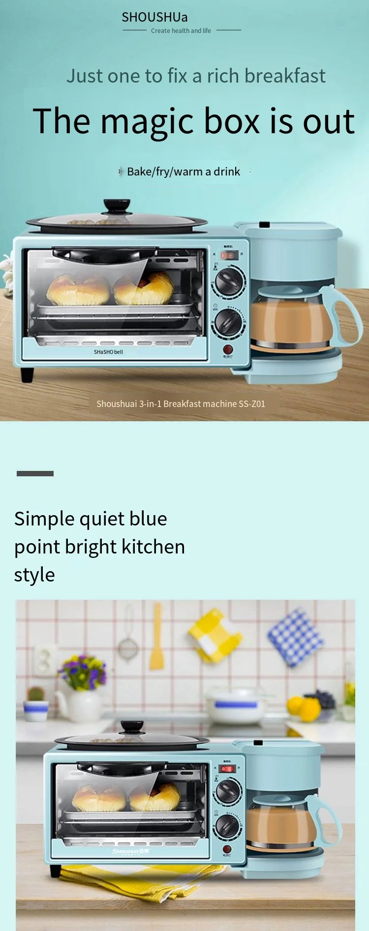 Wholesale Waffle Machine Breakfast Machine Three In One Breakfast ...