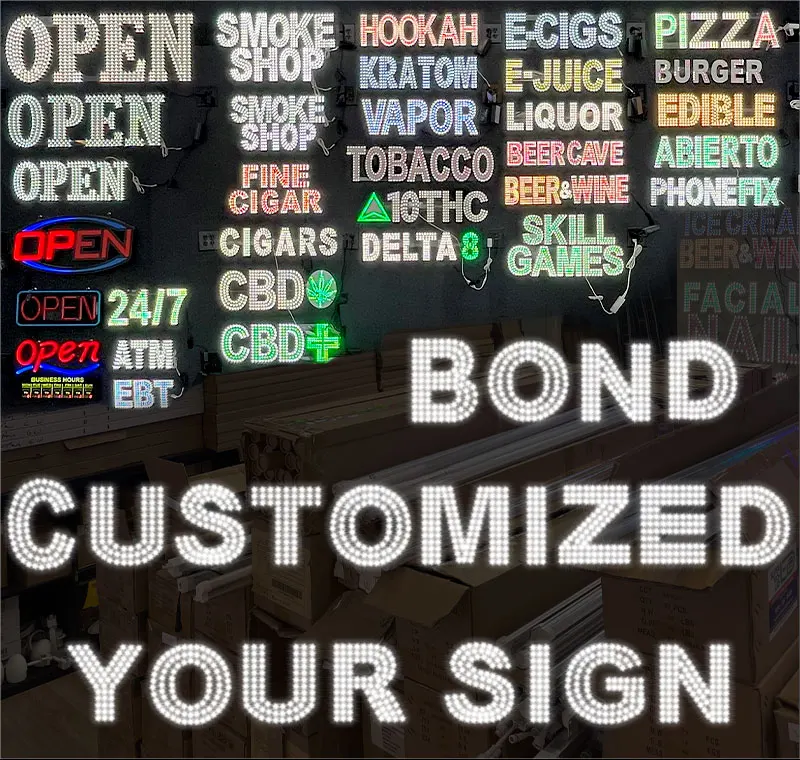Custom Led Sign Single Or Double Side Ultrathin Electronic Open Sign ...
