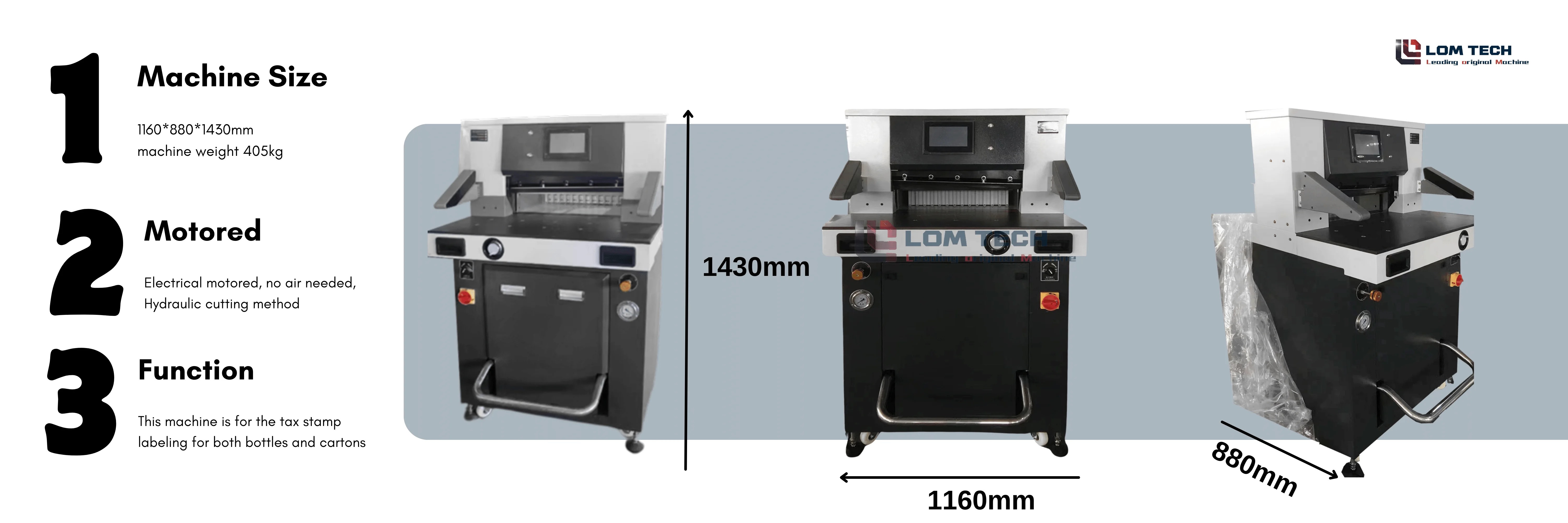 Schneider Siemens PLC Motors Tax Stamp Paper Cutting Machine