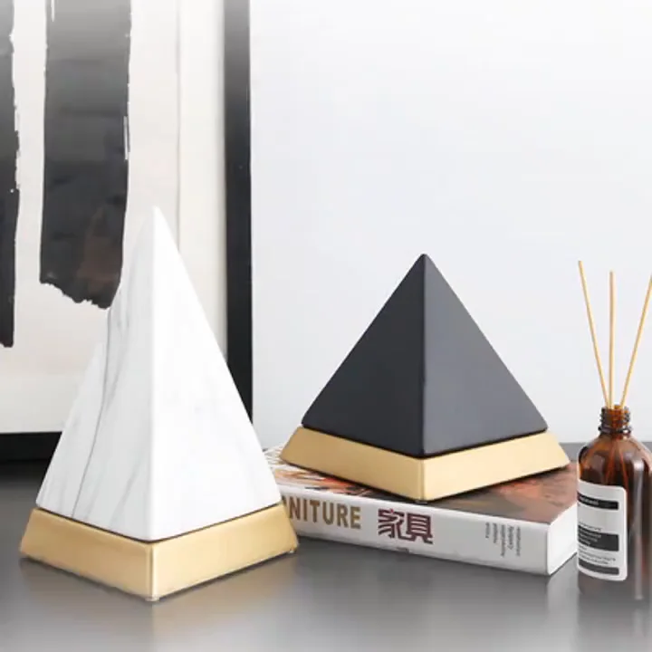 Original Design Light Luxury Pyramid Ceramic Nordic Style Bookcase ...