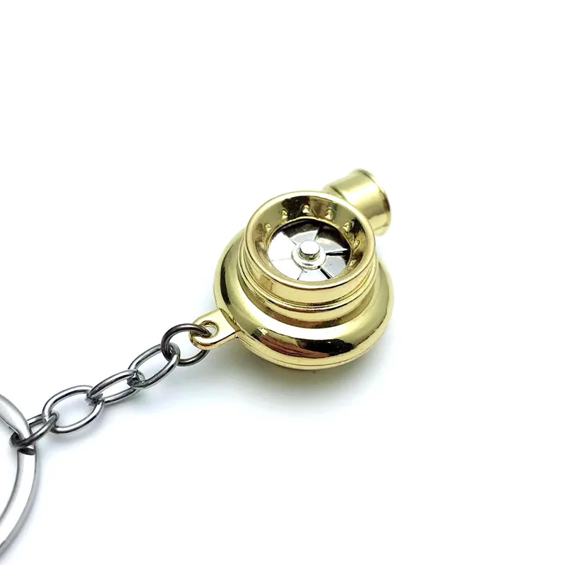 Mini Spinning Sound Led Turbocharger Keychain Car Accessories Alloy Key ...