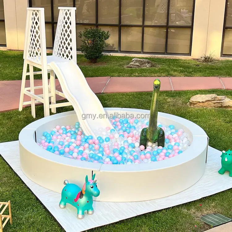 White Color Soft Play Ball Pit Pool with Slide| Alibaba.com