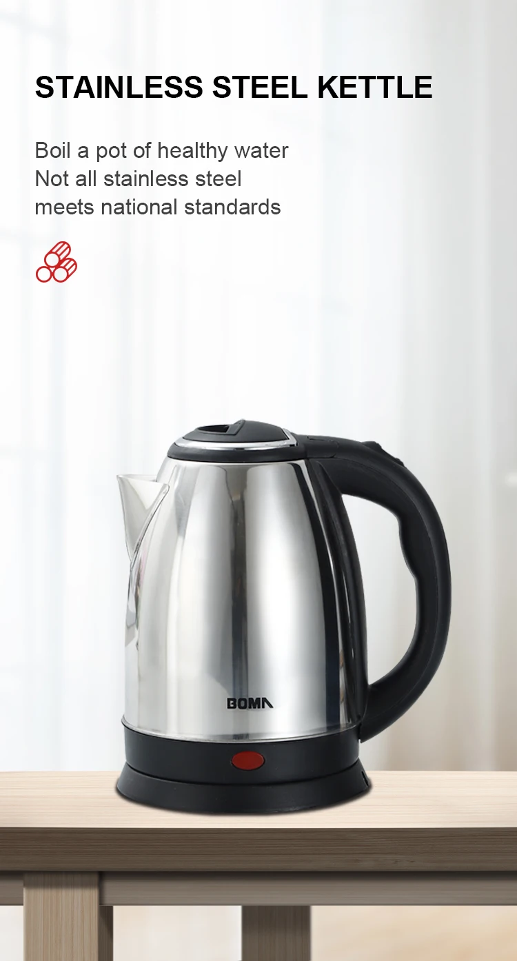 220-240V Stainless Steel Electric Kettle - Cordless, 360° Base, Boil ...