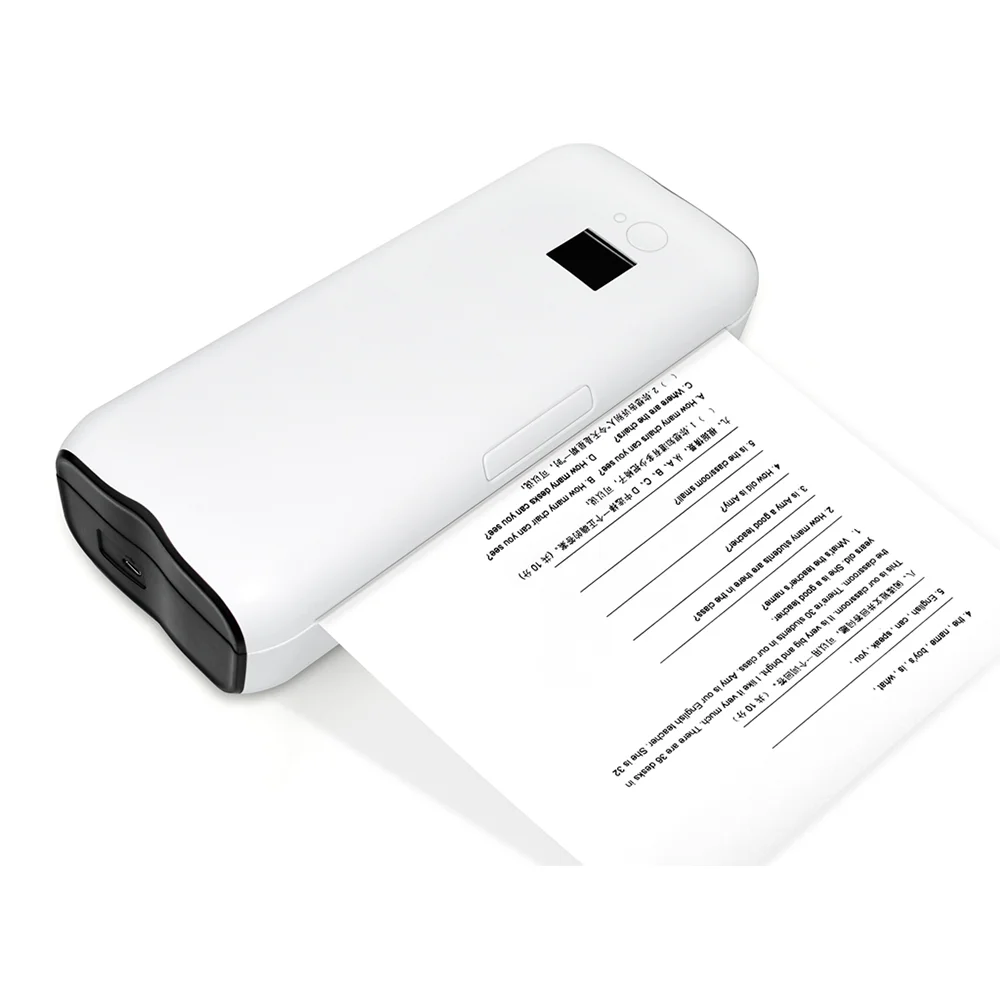 Aixw Mini Printer A4 Paper Size A4 Portable Printer 8 Inch Thermal ...
