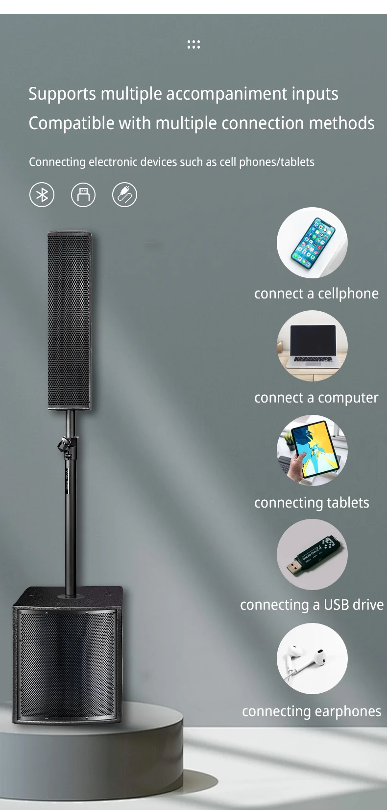 Professional Sound Pa System With Sound Bar And 12inch Active Subwoofer ...