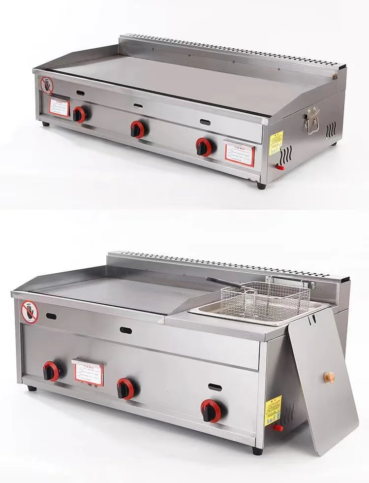 Commercial Stainless Steel Flat Gas Burger Teppanyaki Griddle For ...