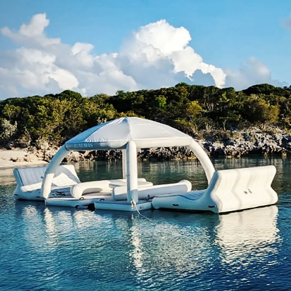 Inflatable Dock Deck Floating Platform PVC Floating Cabana Sofa Water ...