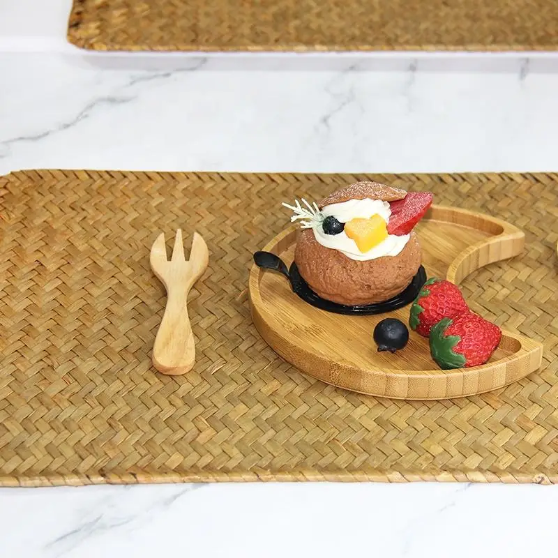 Natural Seagrass Placemats Woven Rectangular Placemats Rattan Wicker ...