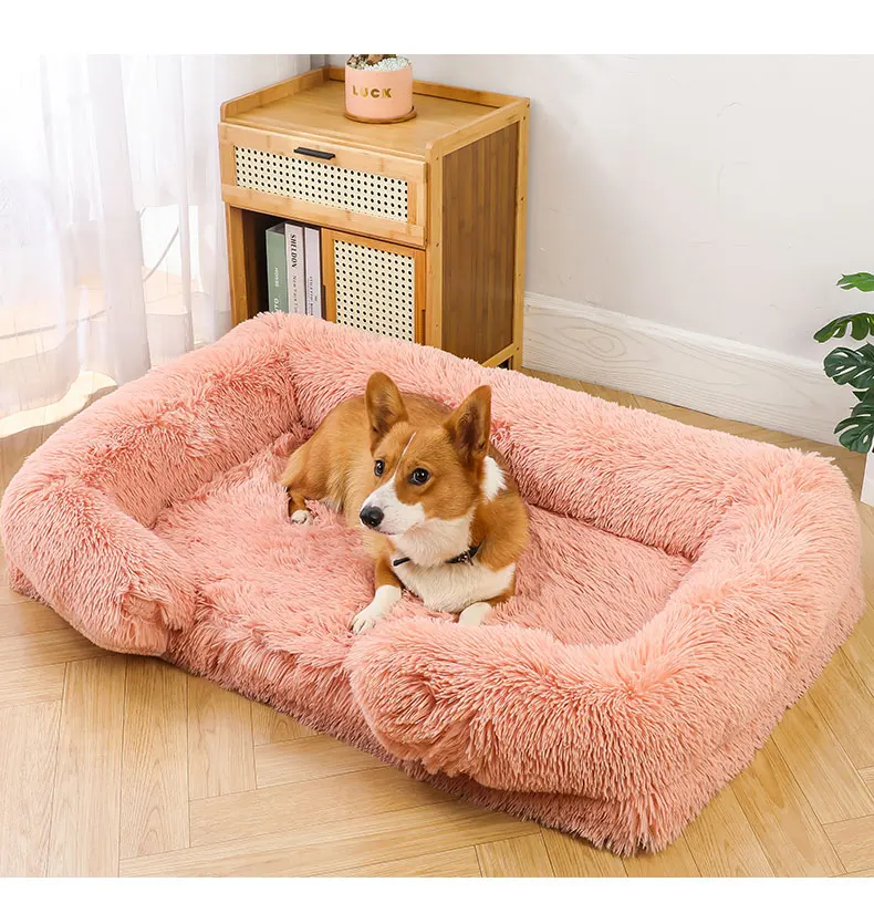 Dog Bed Matress High Quality Long Plush Foam Orthopedic Pet Bed House ...