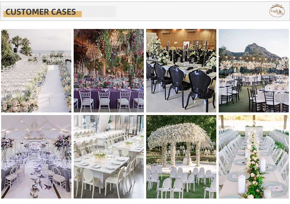 High Quality PP Plastic White Banquet Wedding Chiavari Chair